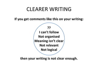 Tips for Writing clearer | PPT