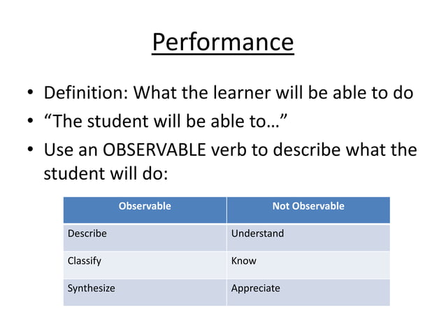 Writing clear objectives | PPTX