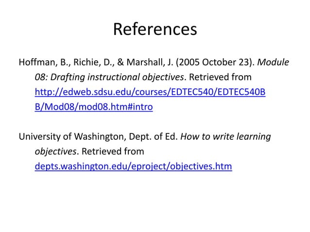Writing clear objectives | PPTX