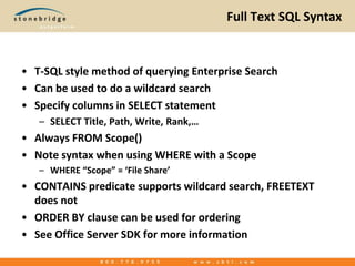 Writing Code To Interact With Enterprise Search | PPT | Free Download