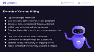 WRITING COHERENCE AND READABILITY – HOW TO HUMANIZE AI WRITING ...