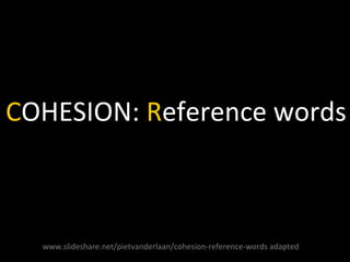 Writing cohesion | PPT