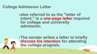 Writing College Admission & employment letter.pptx