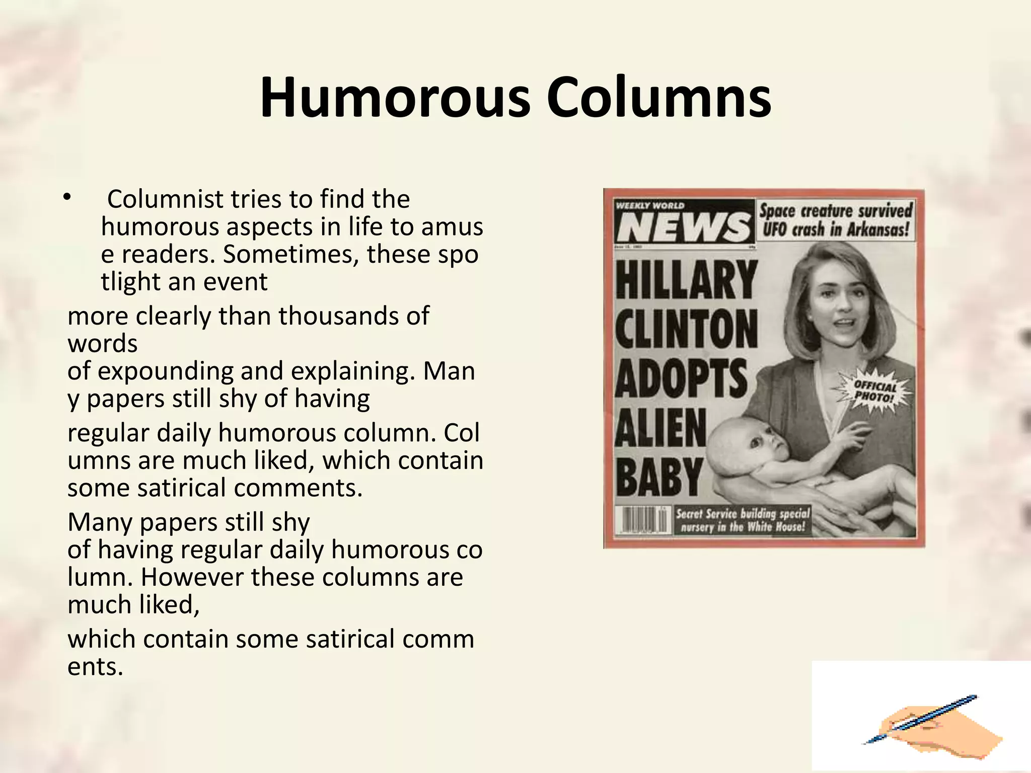 Writing columns | PPTX