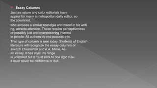 Writing columns by valeriefulgar | PPTX
