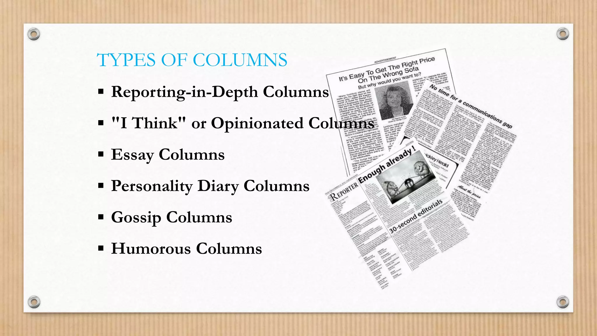 Writing Columns | PPTX