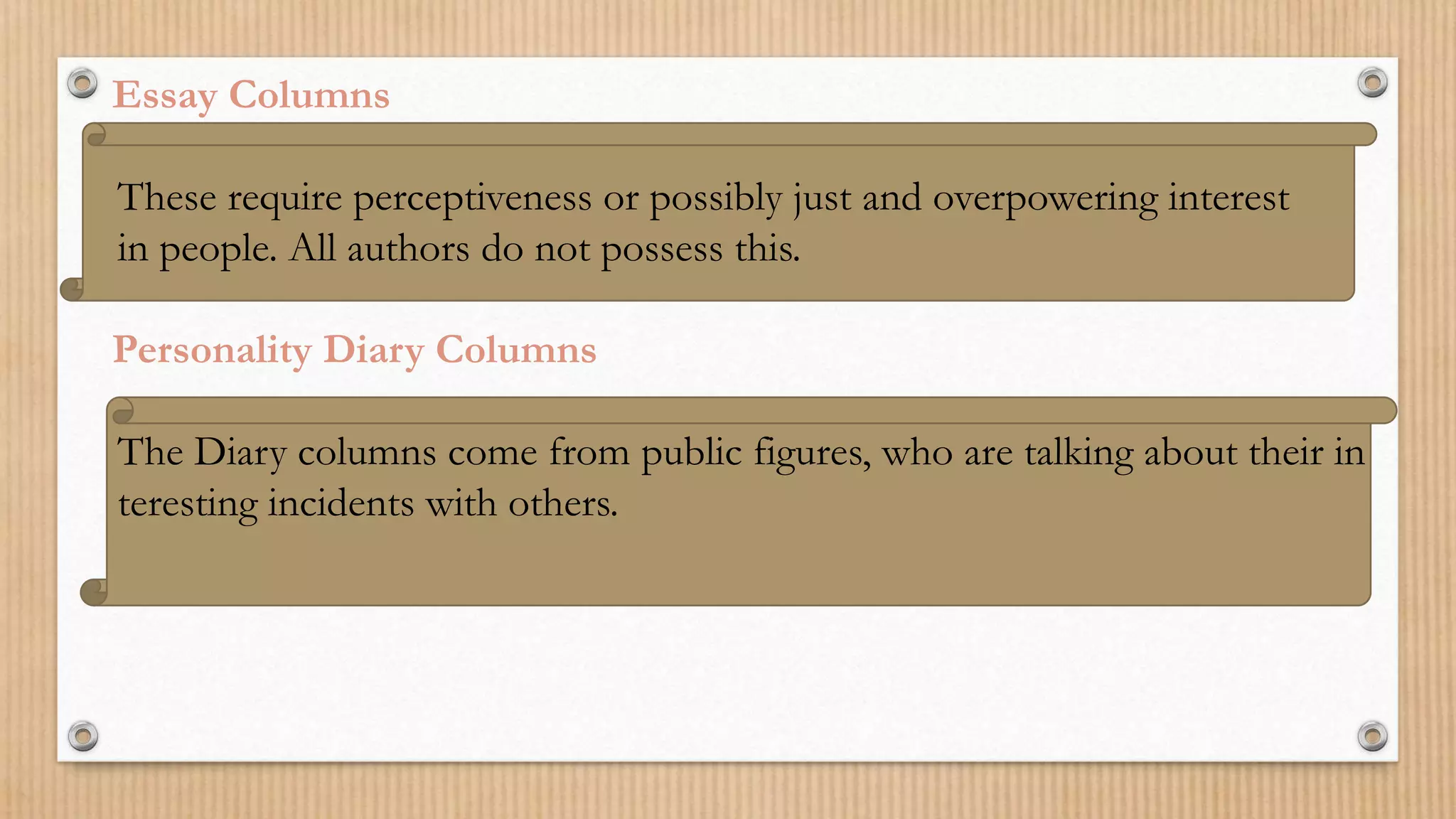 Writing Columns | PPTX