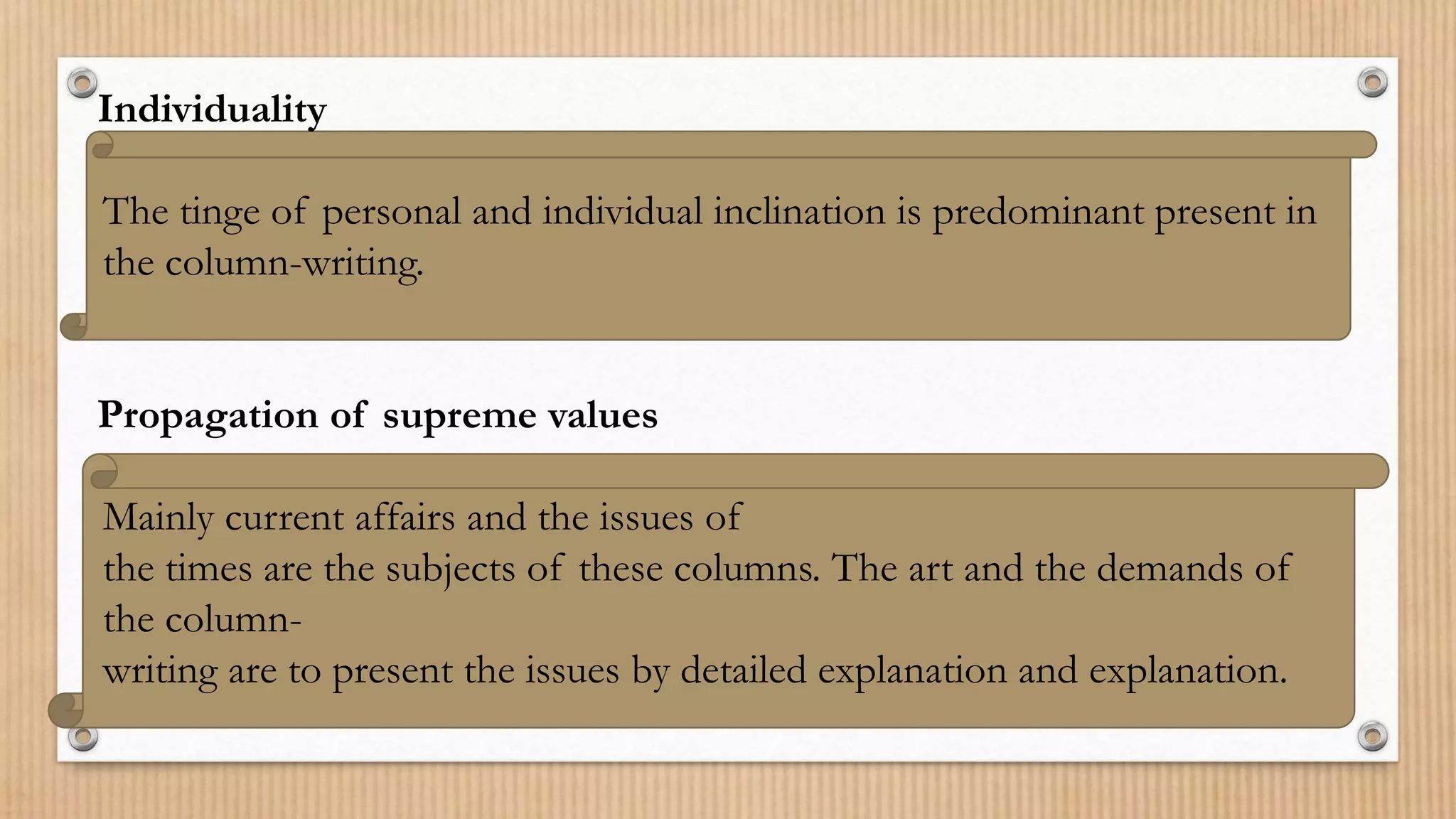 Writing Columns | PPTX