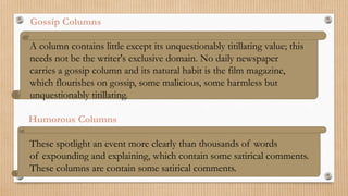 Writing Columns | PPTX