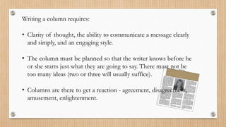 Writing Columns | PPTX