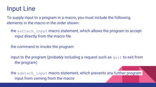 Writing command macro in stratus cobol | PPTX