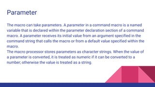 Writing command macro in stratus cobol | PPT