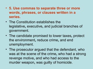 Writing commas | PPT