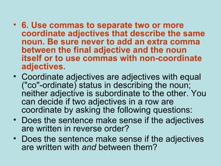 Writing commas | PPT