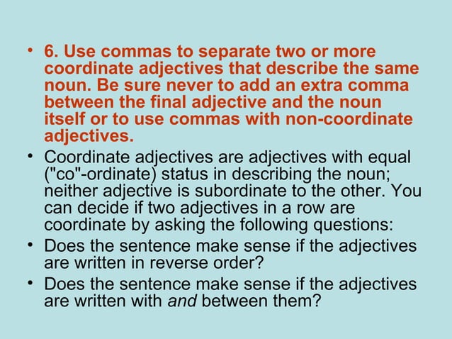 Writing commas | PPT