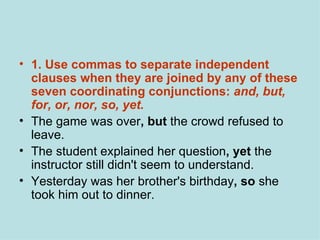 Writing commas | PPT