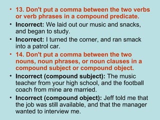 Writing commas | PPT