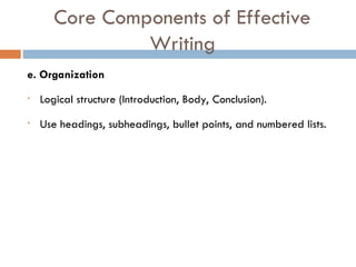 Importance of Writing Communication Skills | PPT