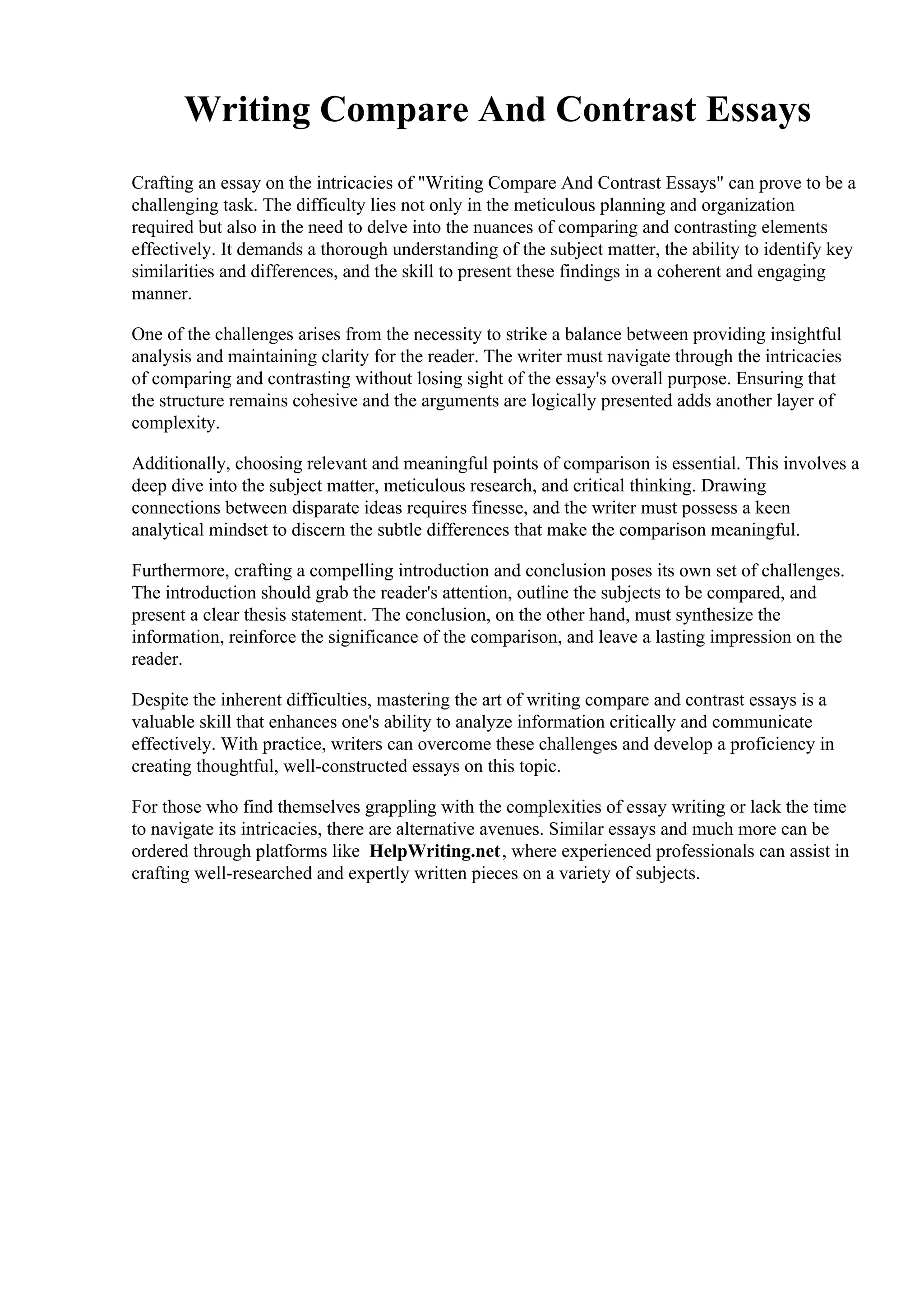 Writing Compare And Contrast Essays.pdf