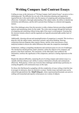 Writing Compare And Contrast Essays.pdf