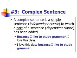 Writing complex sentences | PPT