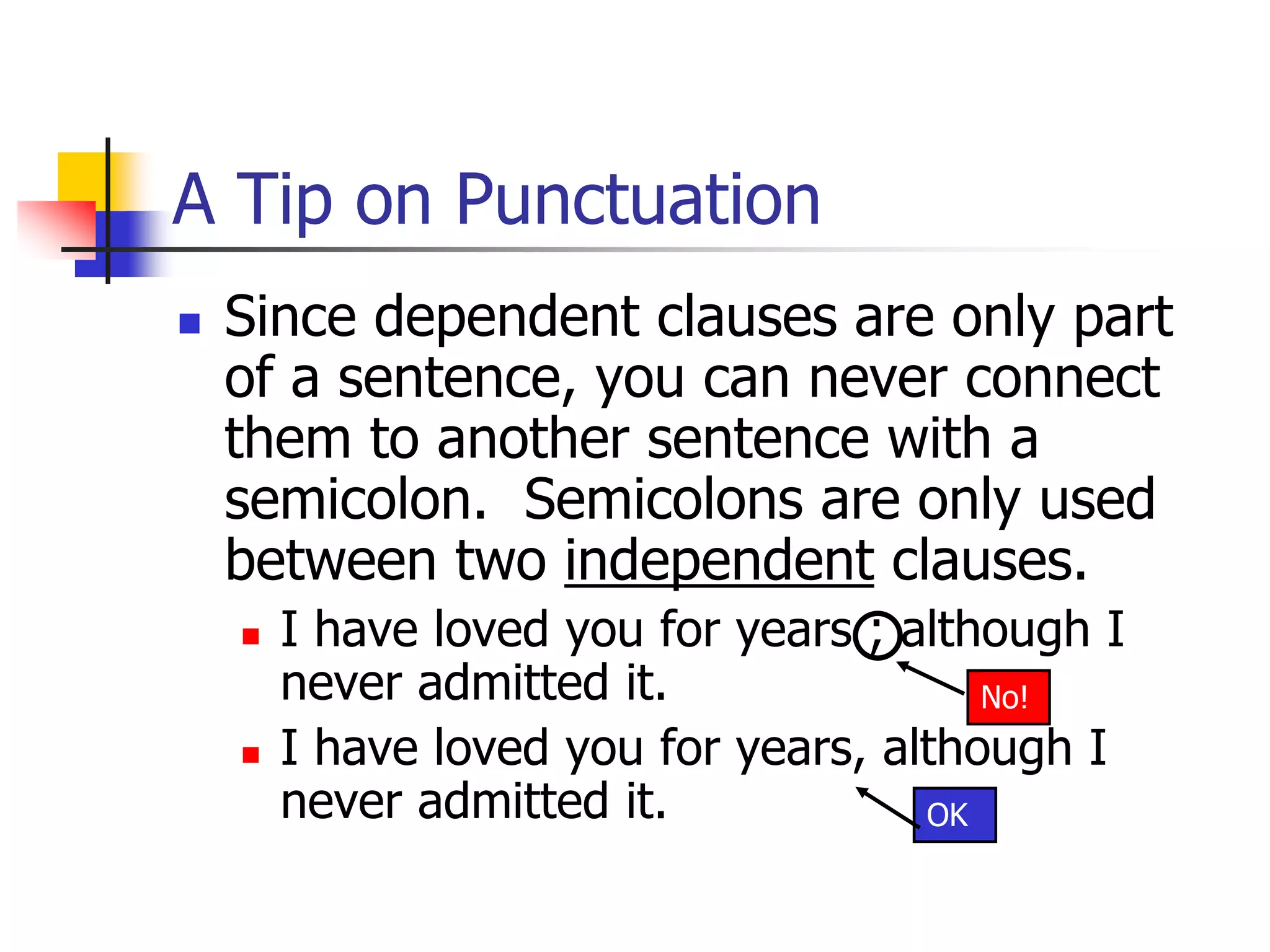 Writing complex sentences | PPTX