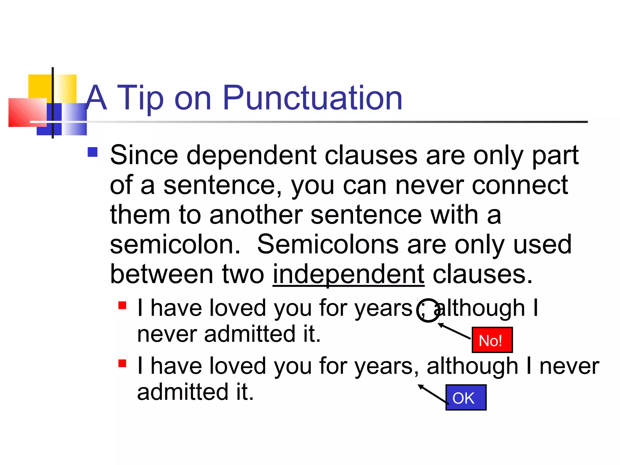 Writing complex sentencesa | PPT