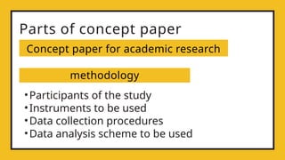 Writing concept paper for English for Acad | PPTX