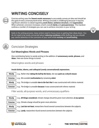Writing concisely | PDF