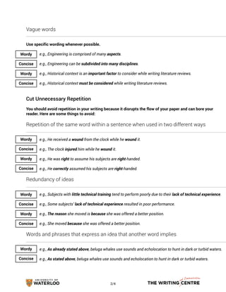 Writing concisely | PDF
