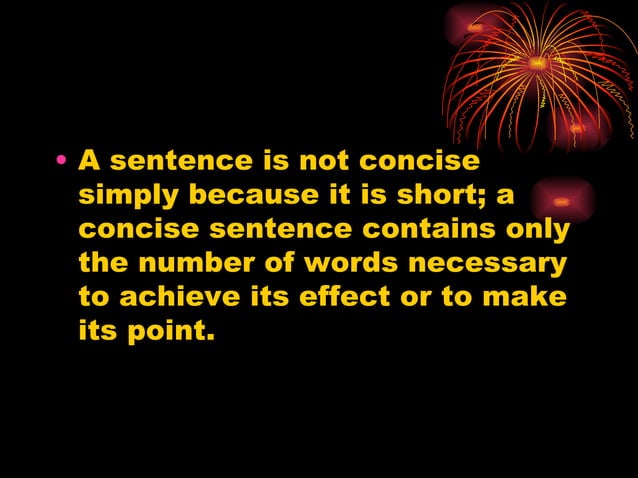 Writing Concise Sentences | PPT