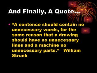 Writing Concise Sentences | PPT