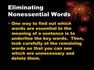 Writing Concise Sentences | PPT