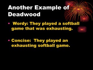 Writing Concise Sentences | PPT