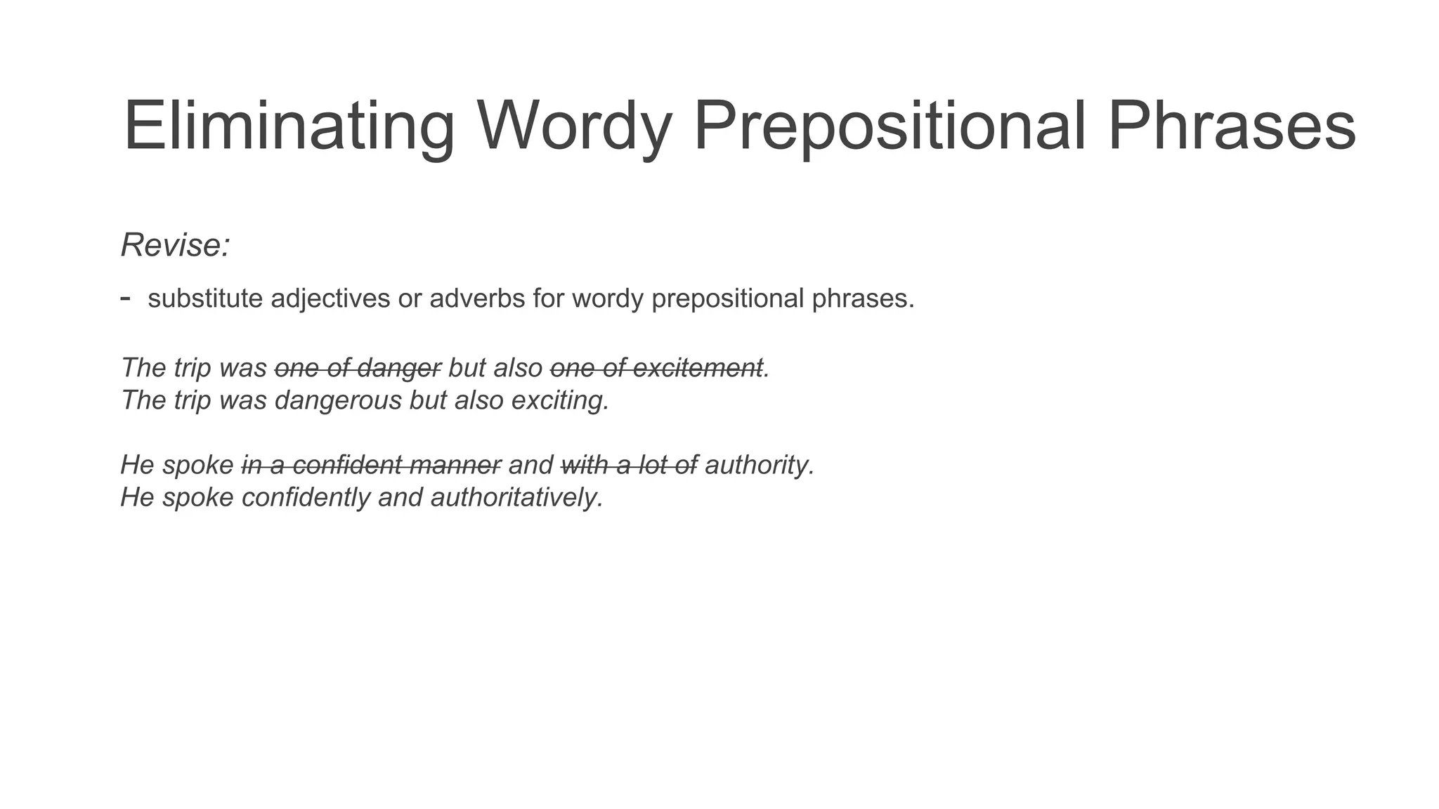 Writing concise sentences | PPTX