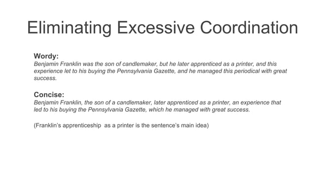 Writing concise sentences | PPTX