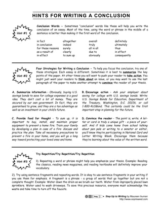 Writing conclusion | PDF
