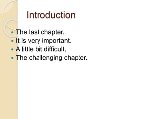 Writing conclusion chapter and language of a research | PPTX