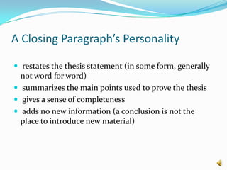 Writing conclusions | PPTX | Science