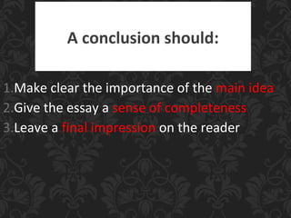Writing conclusions | PPT