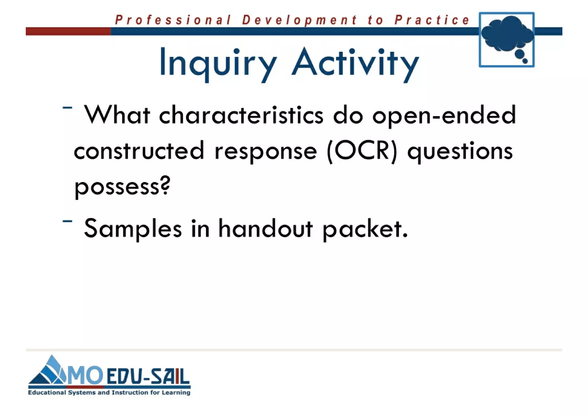 Writing Constructed Response Items | PDF