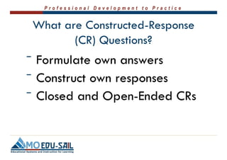 Writing Constructed Response Items | PDF