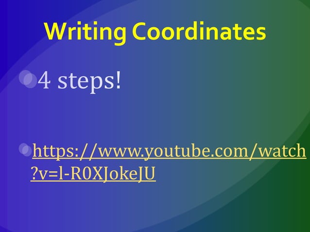 Writing coordinates | PPTX