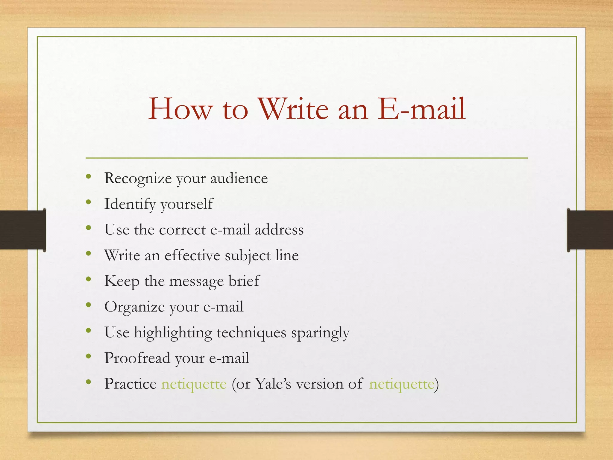 Writing correspondence | PPT