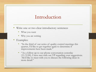 Writing correspondence | PPT