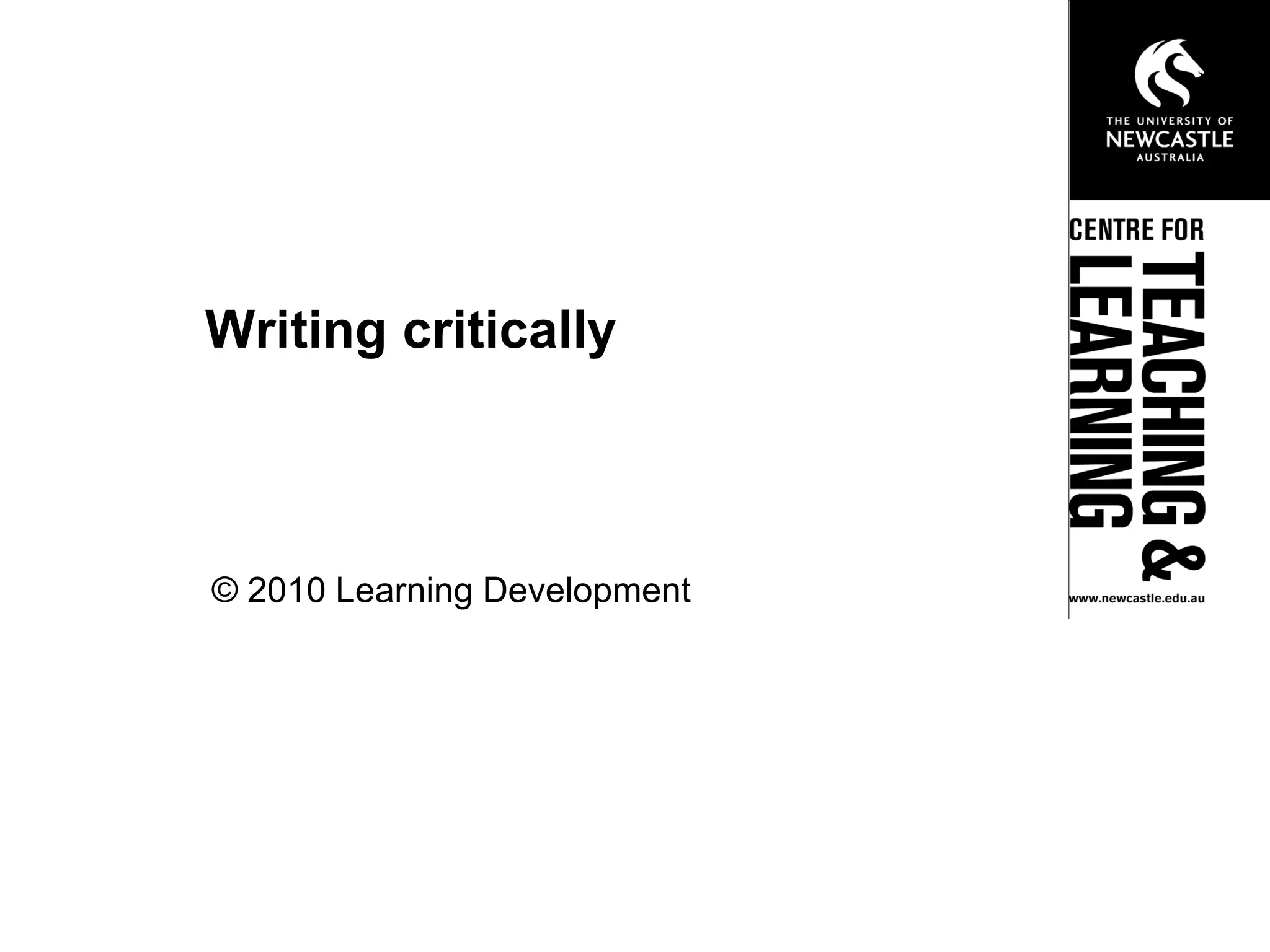 Writing critically | PDF