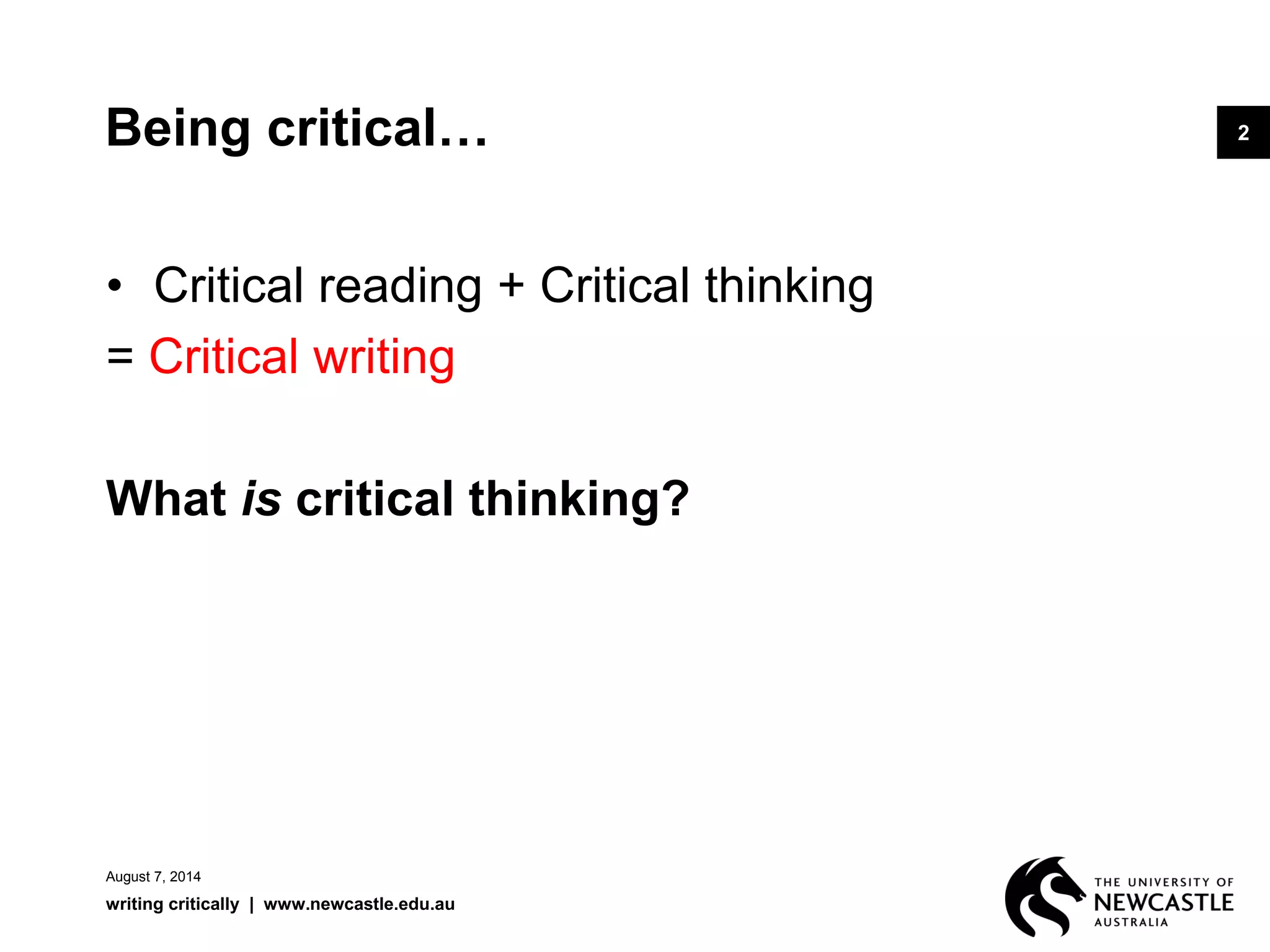 Writing critically | PDF