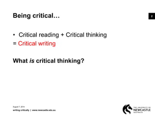 Writing critically | PDF
