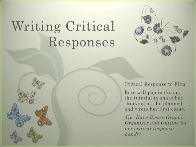 Writing critical responses | PPTX