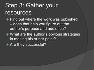 Writing a Critique | PPTX